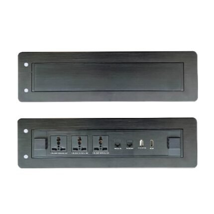 Hidden Electric Flip Up 3-Outlet Desktop Socket Box - Space Hub